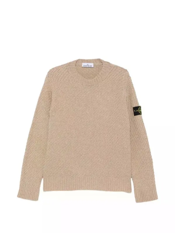 Stone Island Compass Patch Waffle-knit Sweater