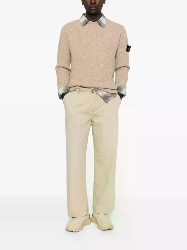 Stone Island Compass Patch Waffle-knit Sweater