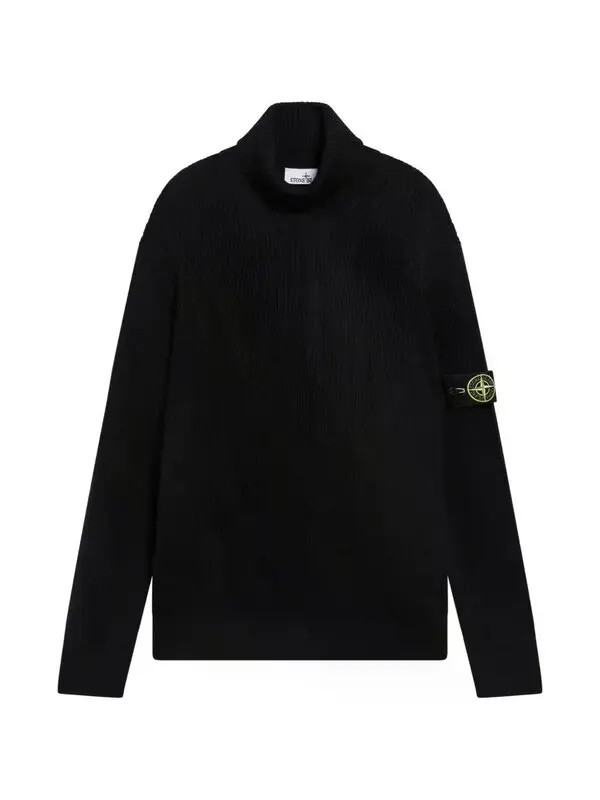 Stone Island Logo-patch Roll-neck Sweater