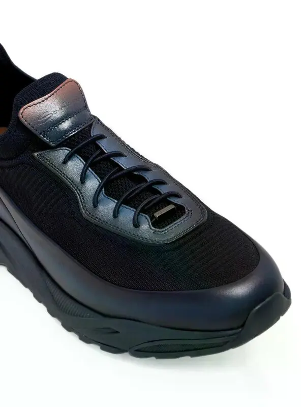 Santoni Low-top Panelled Sneakers