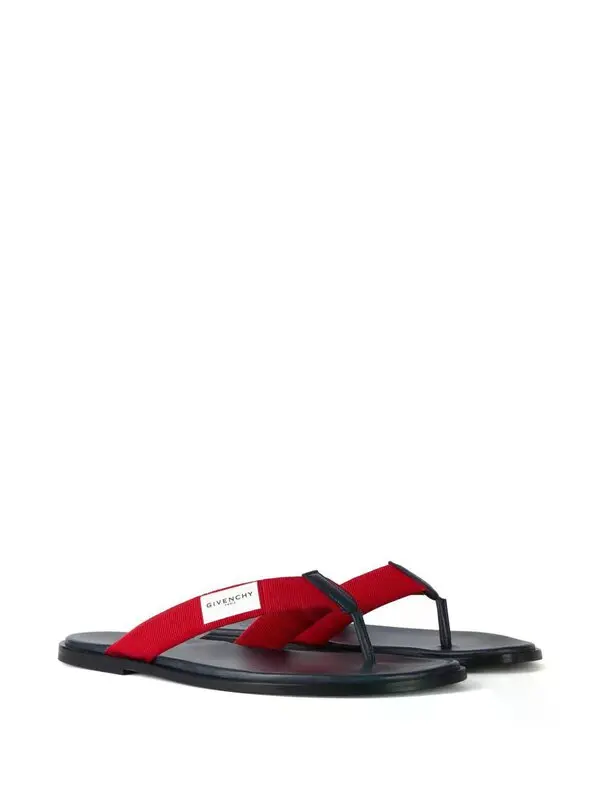 Givenchy Bay Thongs In Gros Grain And Leather