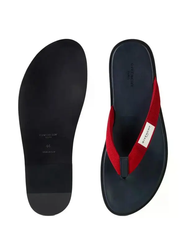 Givenchy Bay Thongs In Gros Grain And Leather