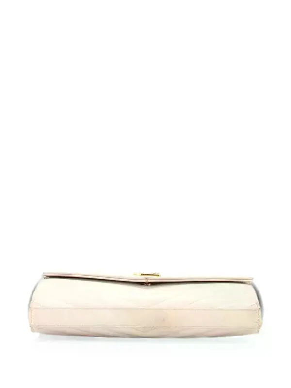 Saint Laurent Classic Monogram Wallet On Chain Matelasse Chevron Leather Medium Crossbody Bag