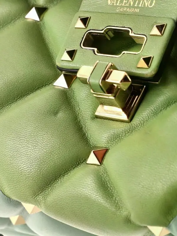 Valentino Garavani Candystud Top Handle Bag Leather Medium Shoulder Bag