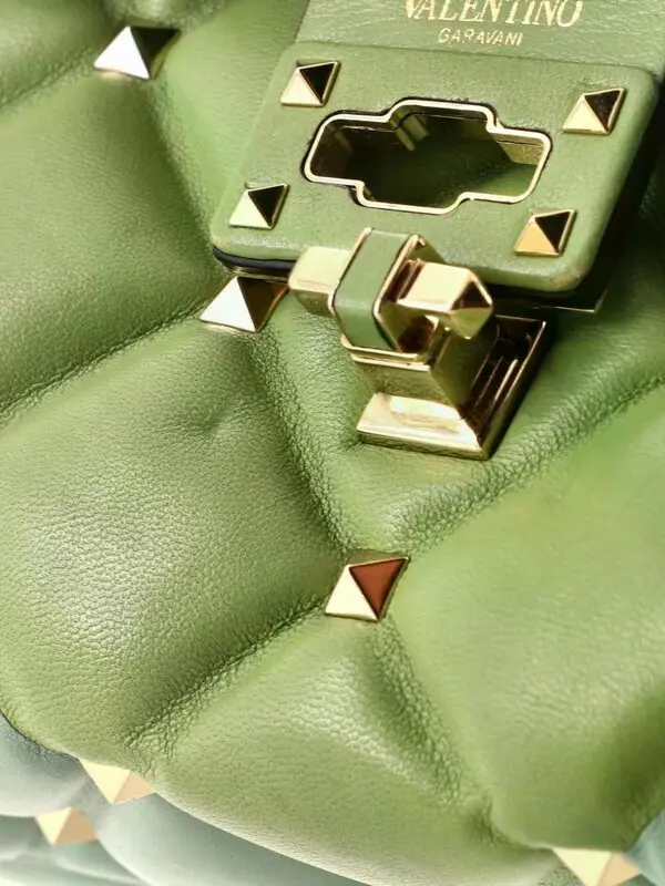 Valentino Garavani Candystud Top Handle Bag Leather Medium Shoulder Bag