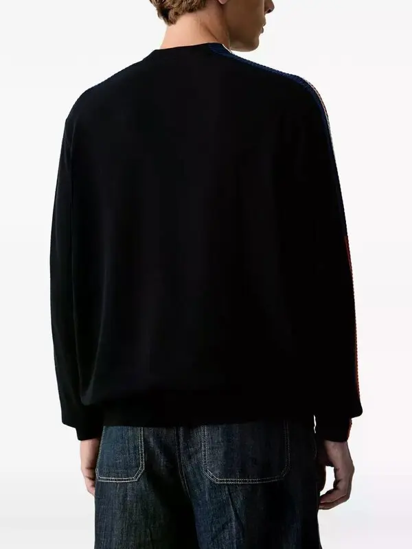 Armani Exchange Logo-embroidered Side-stripe Sweater