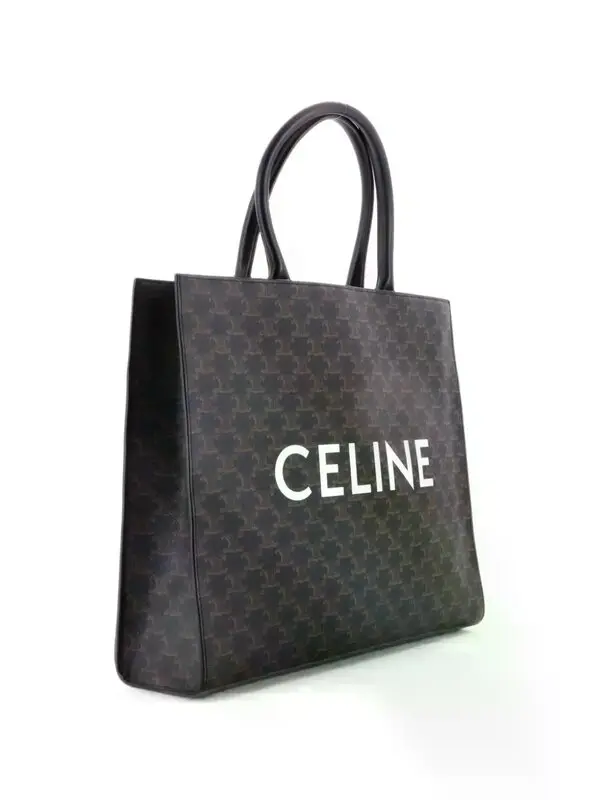 Celine Horizontal Logo Cabas Triomphe Coated Canvas Tote Bag