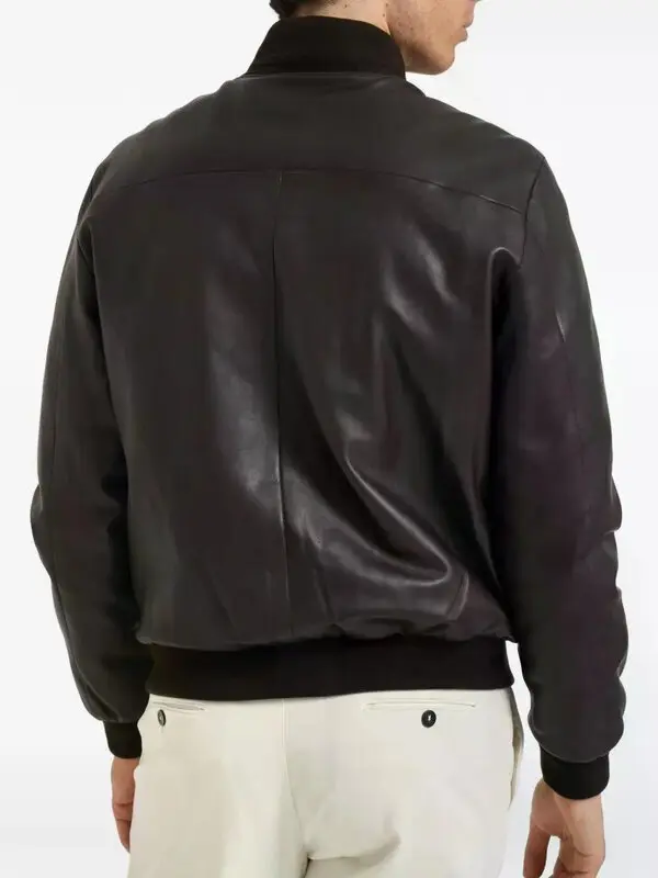 THE JACK LEATHERS Leather Bomber Jacket