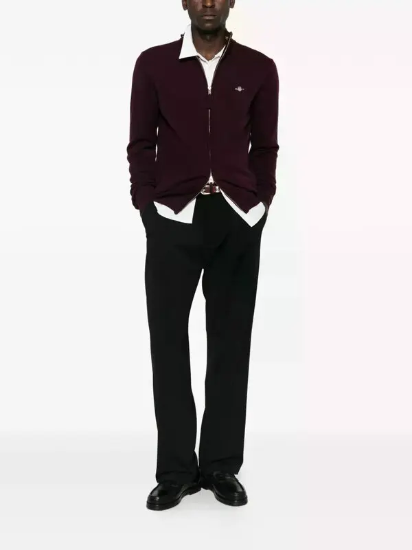 Gant Zip-up Wool Cardigan - Red