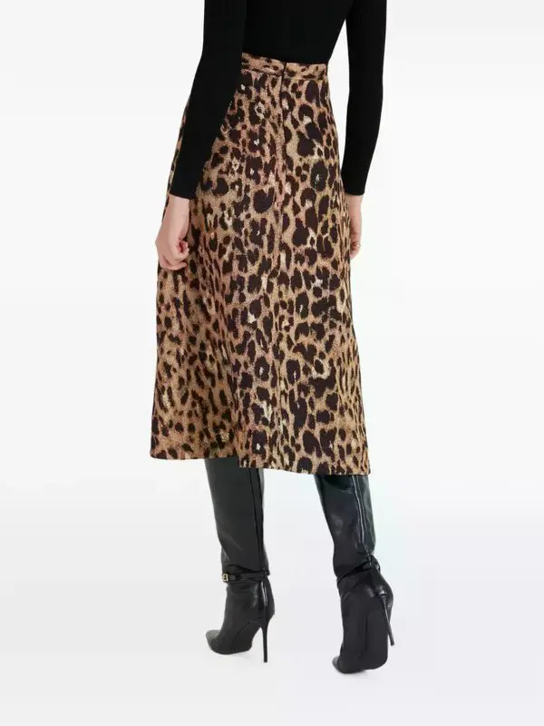 TEMPERLEY LONDON Amara Leopard-print Midi Skirt