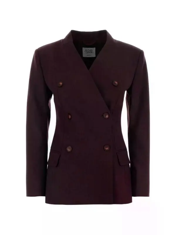 LE SULLY STUDIO Double-breasted Blazer - Red