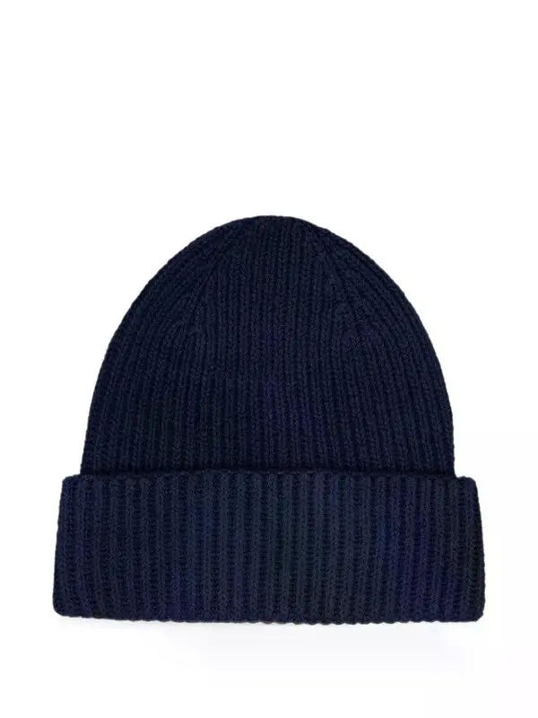 BRAM’S FRUIT Logo-patch Ribbed-knit Beanie Hat