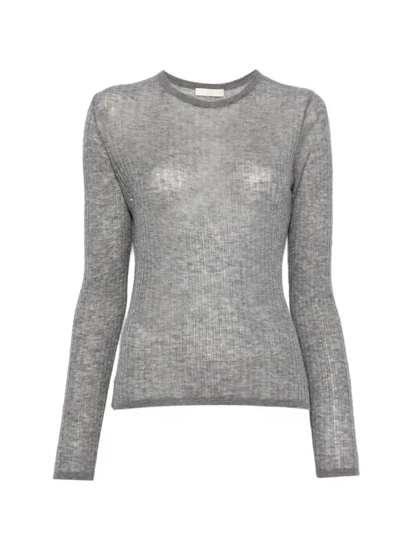 ELEH Ribbed-knit Sequin-embellished Sweater
