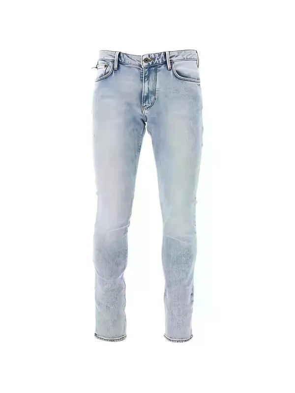 Emporio Armani Five-pocket Slim Fit Stone-washed Jeans