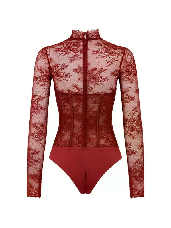 Retrofete Valentina Lace-panelled Bodysuit