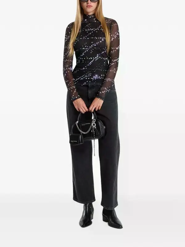 Karl Lagerfeld Constellation-print Top - Black
