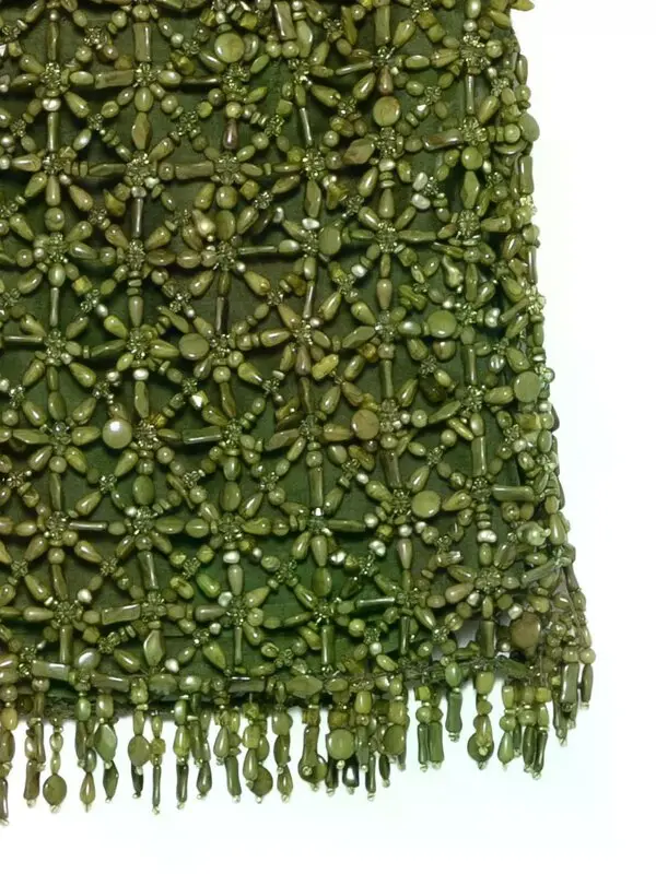 Cult Gaia Bead-embellished Fringed Mini Skirt