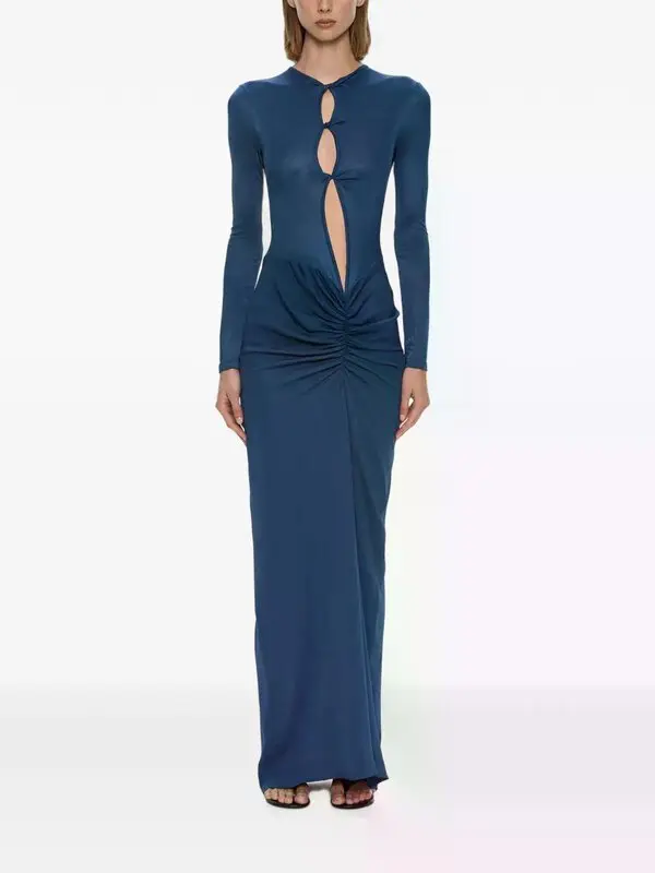 Christopher Esber Open-twist Ruched-detail Maxi Dress