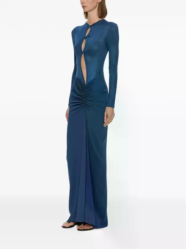 Christopher Esber Open-twist Ruched-detail Maxi Dress