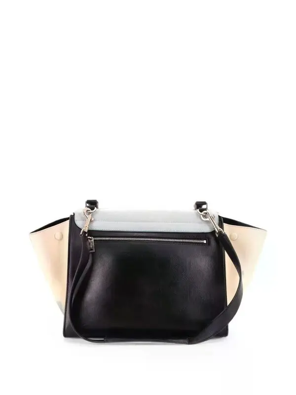 Celine Tricolor Trapeze Bag Leather Medium Satchel