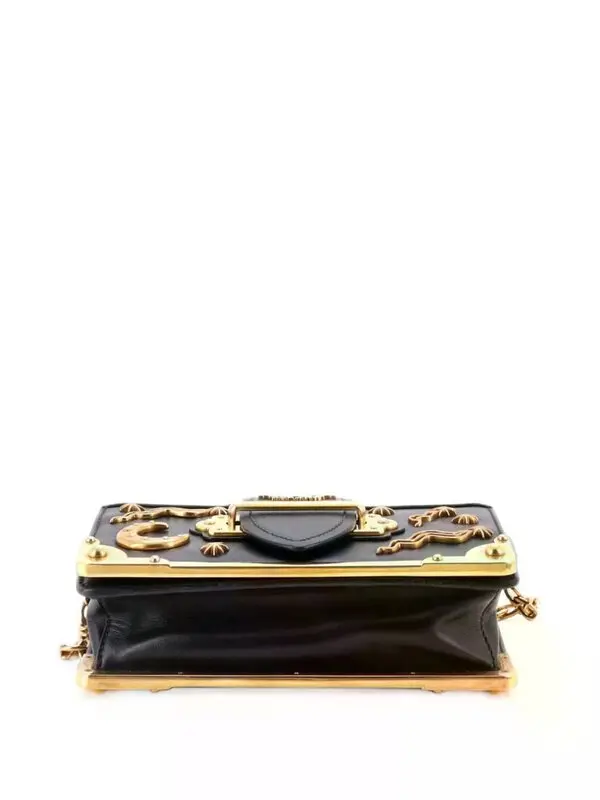 Prada Cahier Embellished Leather Small Crossbody Bag