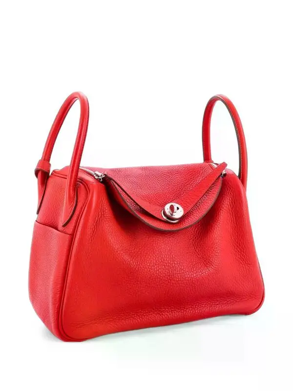 Hermès Lindy Bag Clemence 30 Shoulder Bag - Red