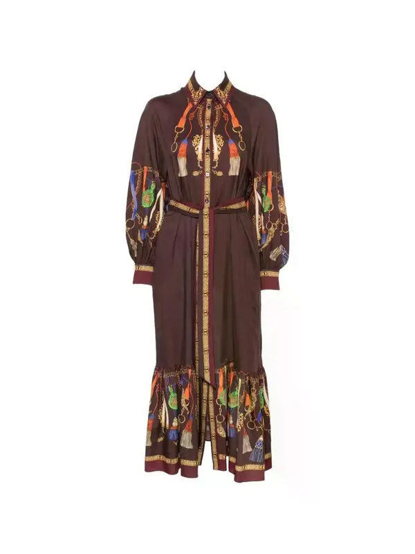 Etro Tassel-print Belted Dress