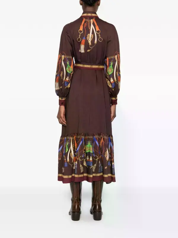 Etro Tassel-print Belted Dress