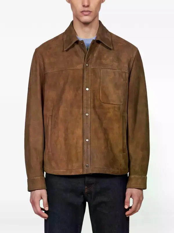 SALVATORE SANTORO Sheepskin Panelled Jacket