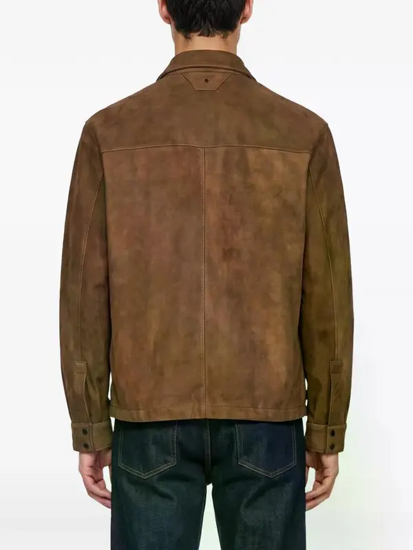 SALVATORE SANTORO Sheepskin Panelled Jacket