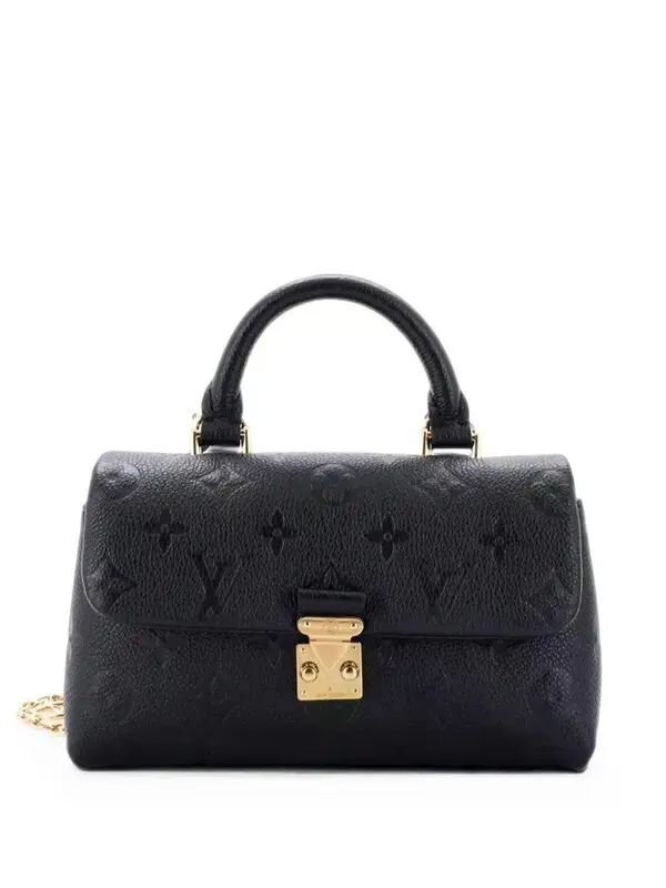 LOUIS VUITTON Madeleine Handbag Monogram Empreinte Leather Nano Satchel - Black