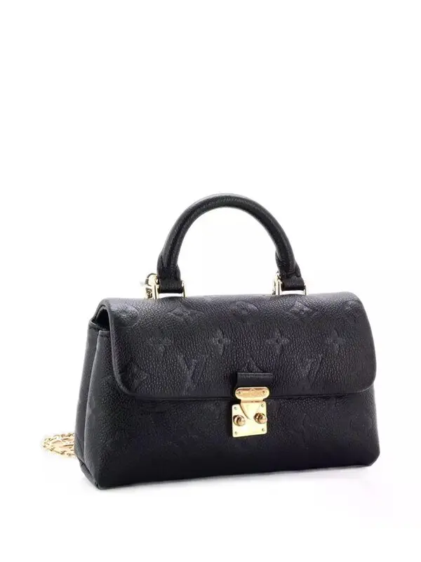 LOUIS VUITTON Madeleine Handbag Monogram Empreinte Leather Nano Satchel - Black