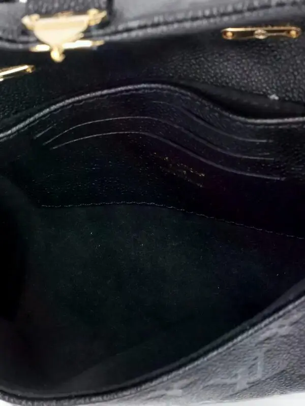 LOUIS VUITTON Madeleine Handbag Monogram Empreinte Leather Nano Satchel - Black