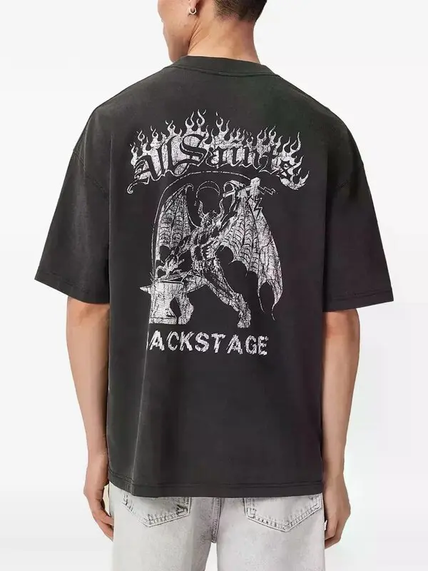 ALLSAINTS Graphic-print Washed-effect T-shirt