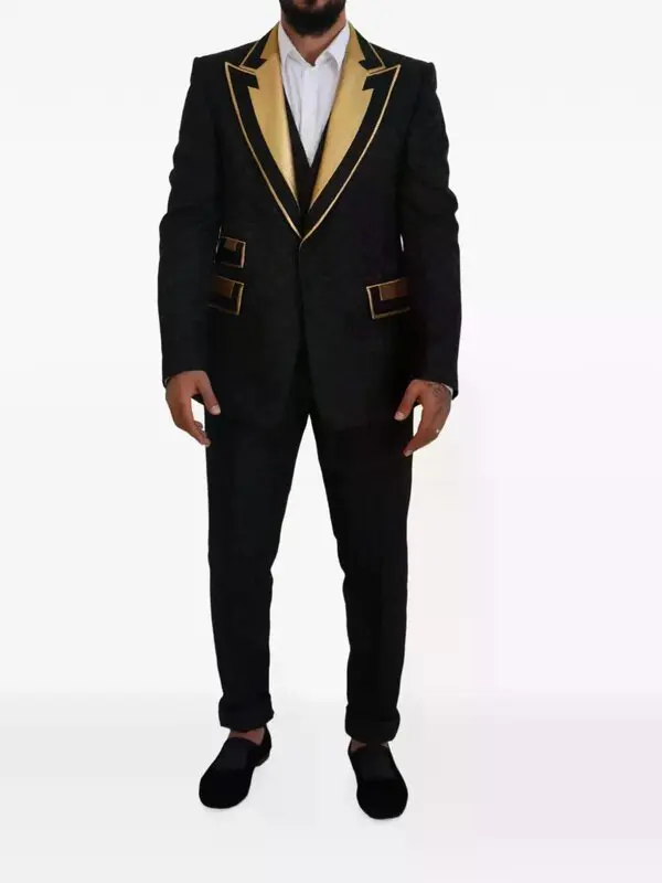 Dolce & Gabbana Jacquard-patterned Three-piece Suit