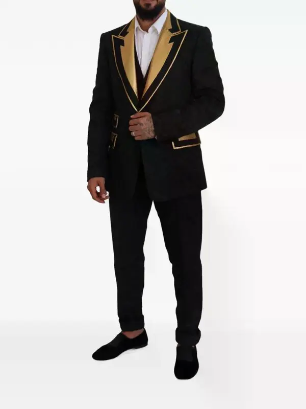 Dolce & Gabbana Jacquard-patterned Three-piece Suit