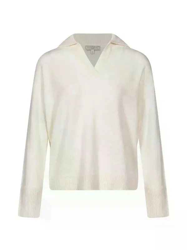 Antonelli Firenze Sele Polo-collar Dropped-shoulder Sweater - Neutrals