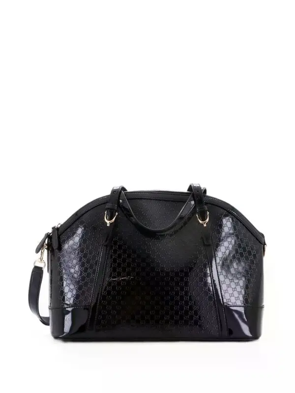 Gucci Nice Top Handle Bag Microguccissima Patent Medium Satchel