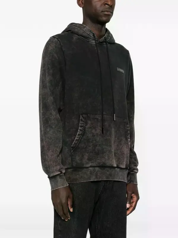 Iceberg Acid-wash Logo-patch Hoodie