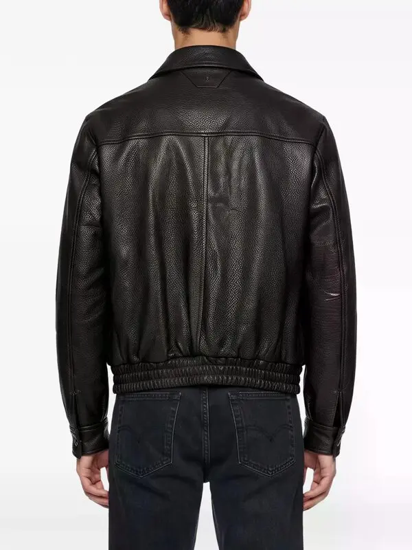 SALVATORE SANTORO Grained-leather Jacket