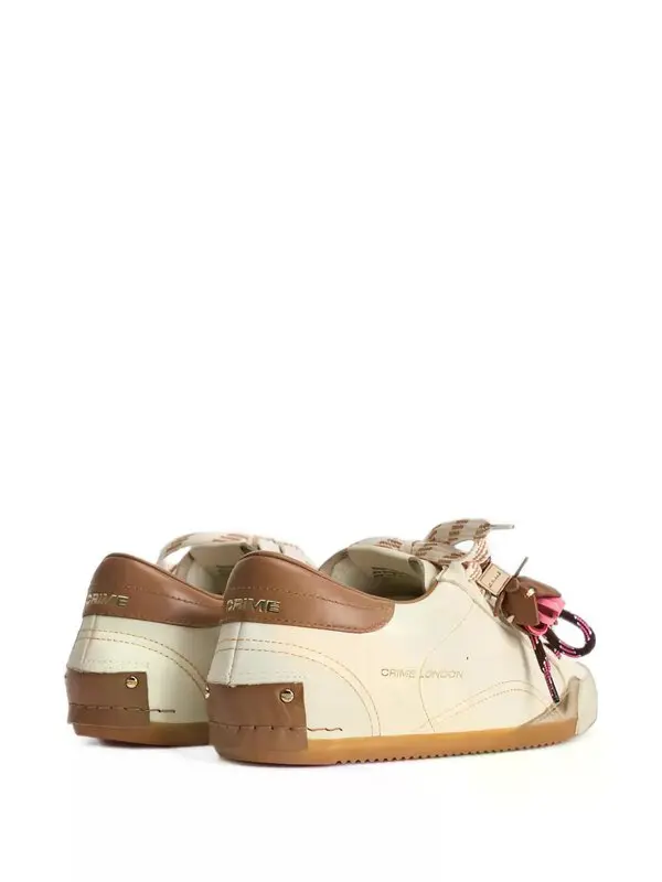 CRIME LONDON Sneakerina Distressed-effect Charm-detail Sneakers