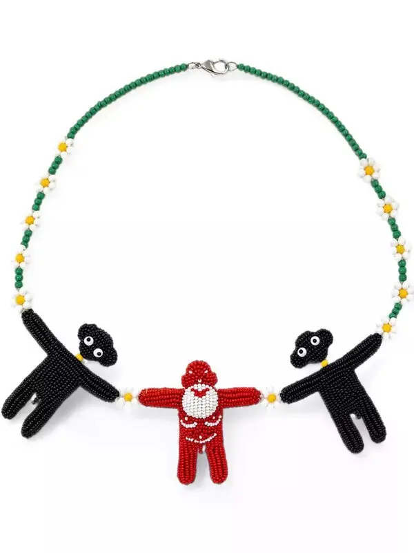 WALTER VAN BEIRENDONCK Beaded Flower Necklace
