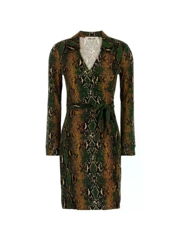 Diane Von Furstenberg Janne Snakeskin-print Mini Dress