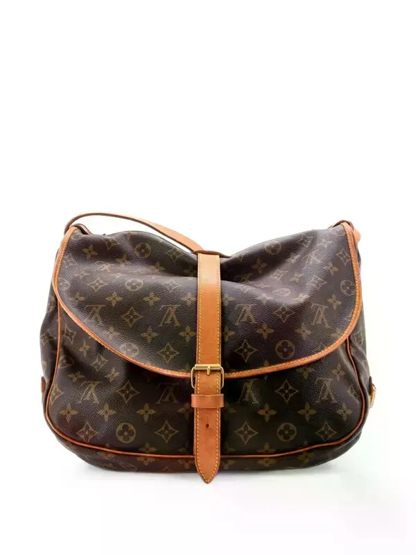 LOUIS VUITTON Saumur Handbag Monogram Canvas 35 Crossbody Bag