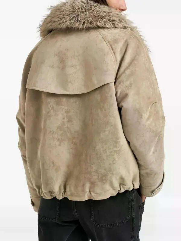 VALENTINI Faux-fur Trim Drawstring Coat