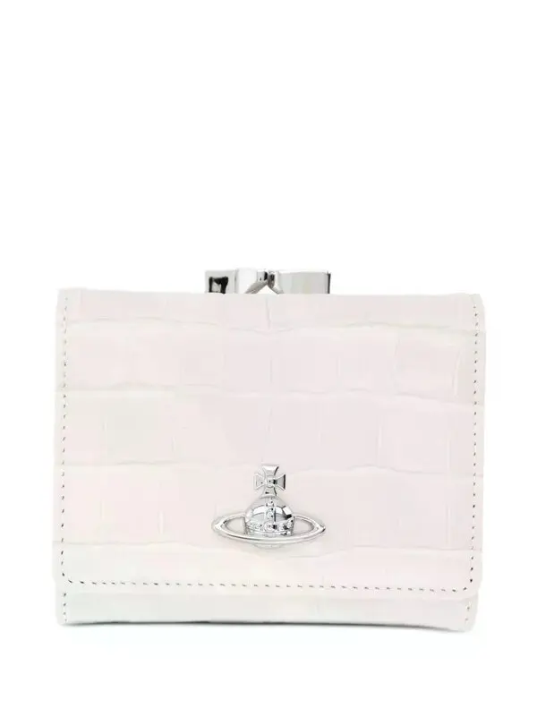 VIVIENNE WESTWOOD Small Croc-effect Wallet - Neutrals