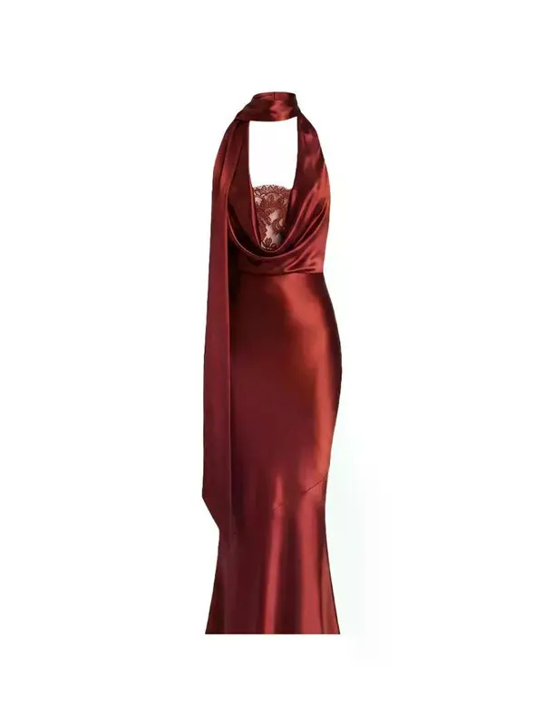 Retrofete Melly Lace-panel Maxi Dress
