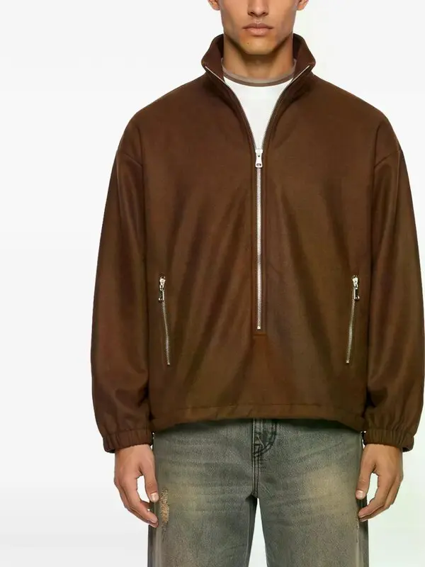 SONG FOR THE MUTE Half-zip Drawstring-hem Pullover Jacket