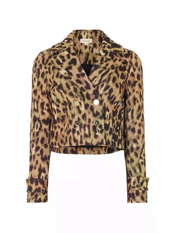 TEMPERLEY LONDON Amara Leopard-print Cropped Jacket