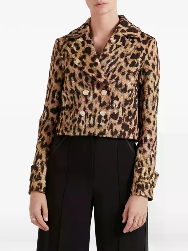 TEMPERLEY LONDON Amara Leopard-print Cropped Jacket